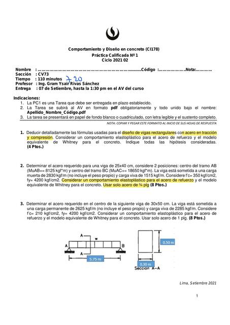 Flashcards de Comportamiento y Diseño en concreto | Por Virginia Garcia Farfan | uDocz