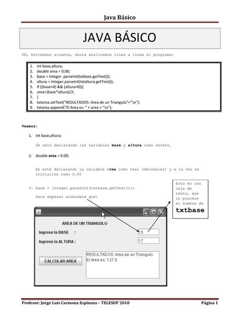 JAVA BASICO 4 | jose | uDocz
