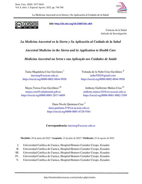 La Medicina Ancestral en la Sierra y su Aplicación al Cuidado de la Salud | Martha Contreras ...