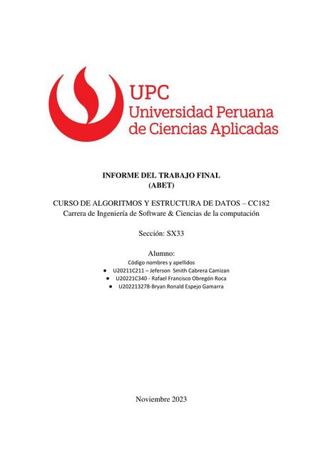 Algoritmos y Estructura de Datos | uDocz