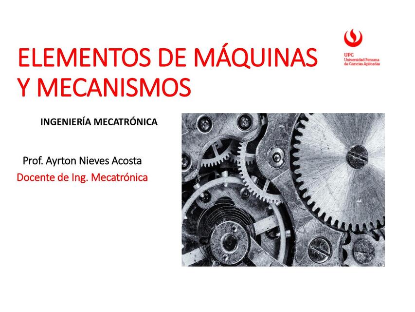 Elementos de Máquinas y Mecanismos | gabriela vasquez | uDocz