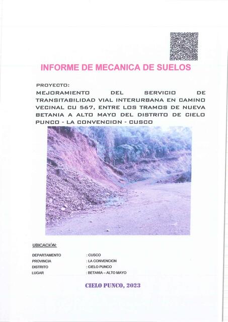 Informe de Mecánica de Suelos | abrahan salvatierra | uDocz