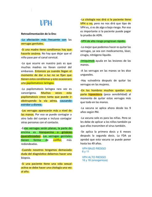 Resumen de VPH | Edwin Montoya | uDocz