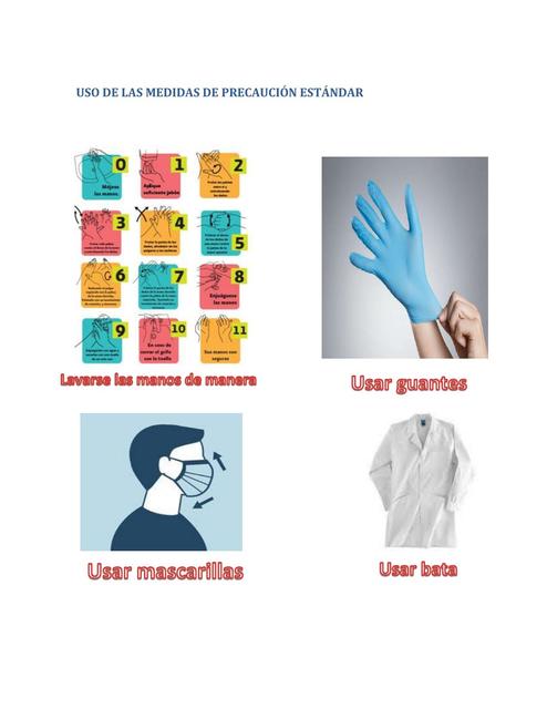 USO DE LAS MEDIDAS DE PRECAUCIÓN ESTÁNDAR PARA EVITAR CONTAGIOS ...