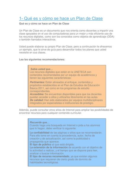 Cómo hacer un plan de clases | Mariana | uDocz