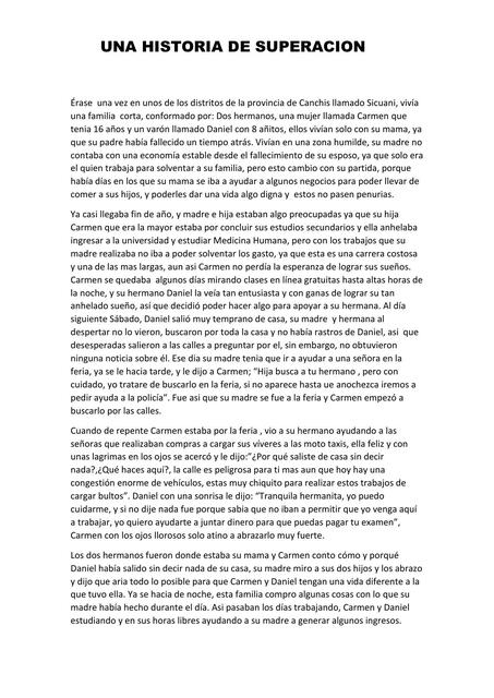 Una Historia de Superación | Esther M | uDocz