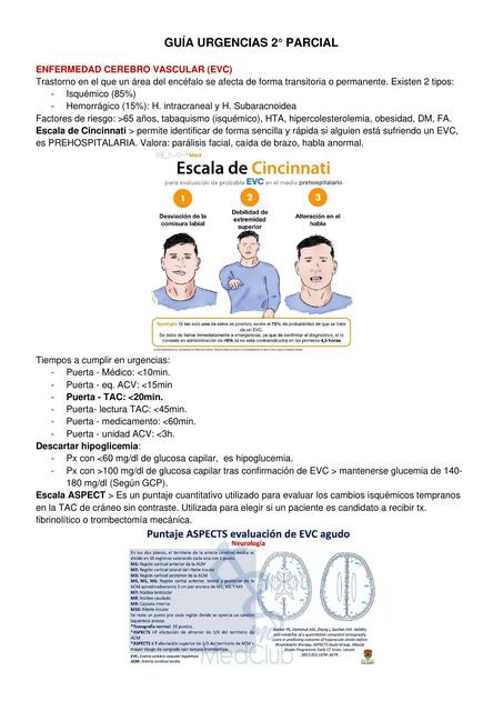 GUÍA URGENCIAS 2 PARCIAL | CEREBROS MEDICOS | uDocz