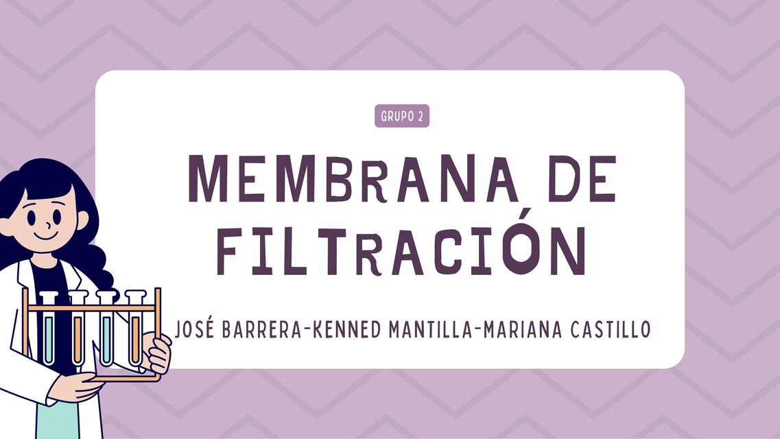 Membrana de filtración | José | uDocz