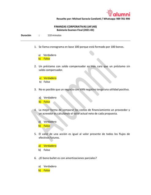 Finanzas corporativas | David | uDocz