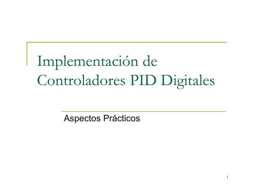 Implementación de Controladores PID Digitales | uDocz