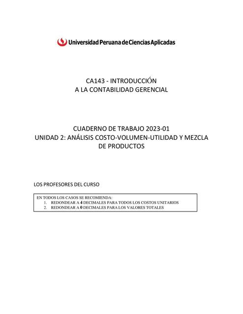 Análisis Costo- Volumen- Utilidad y Mezcla de Productos | Alan Garcia ... Análisis Costo- Volumen- Utilidad y Mezcla de Productos | Alan Garcia ...