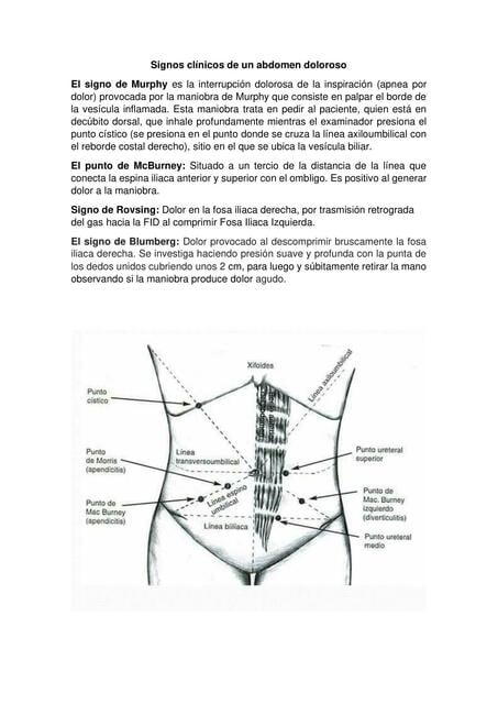 Signos Clínico de un Abdomen Doloroso | Daniella | uDocz