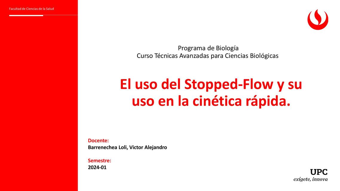 El uso del Stopped-Flow y su uso en la cinética rápida | Valeria | uDocz