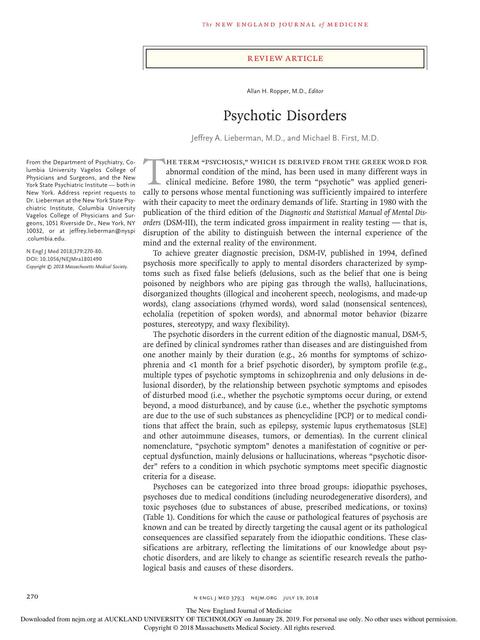 Psychotic Disorders | uDocz