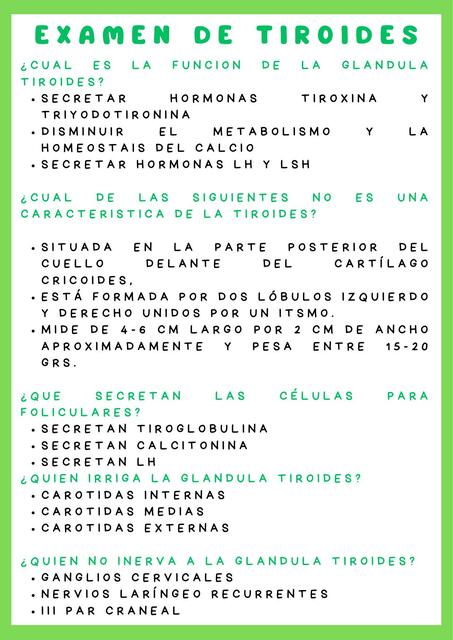 Examen de tiroides | Luis Esquivel Peña | uDocz