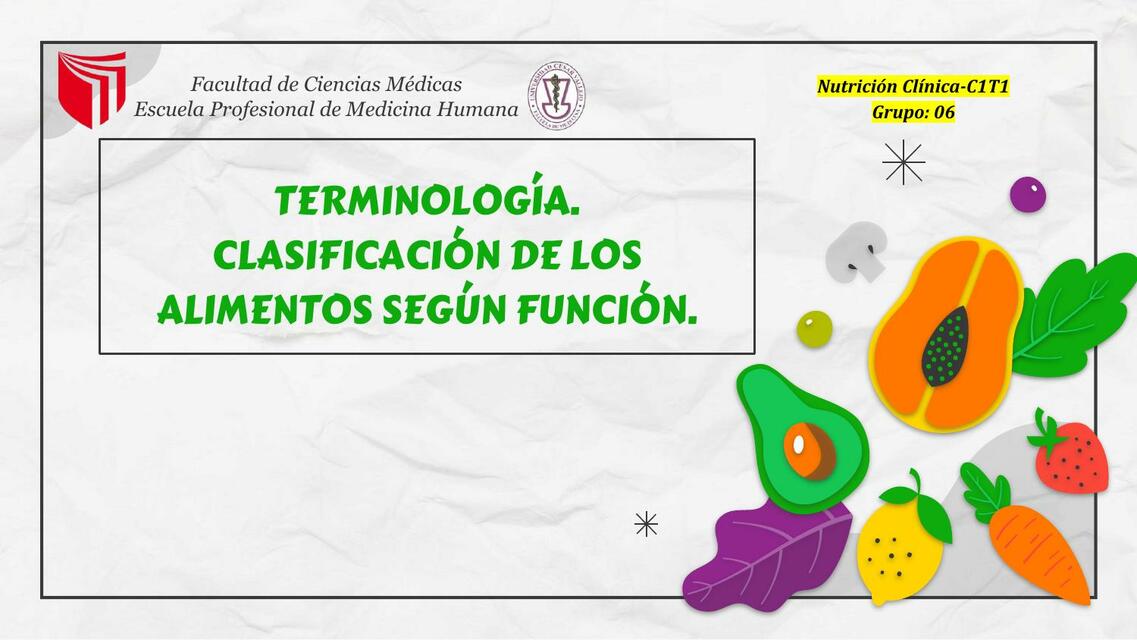 SEMANA 1 NUTRICION : TERMINOLOGÍA. CLASIFICACIÓN DE LOS ALIMENTOS SEGÚN FUNCIÓN | MiddleMedic ...