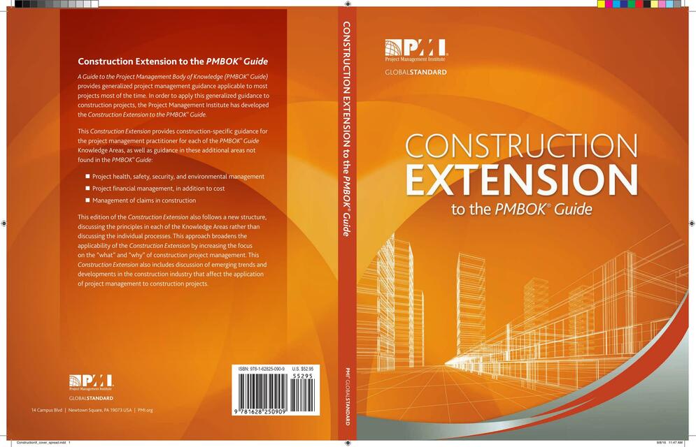 Construction extension to the pmbok guide | Angelo Jeordano Verde Agurto | uDocz
