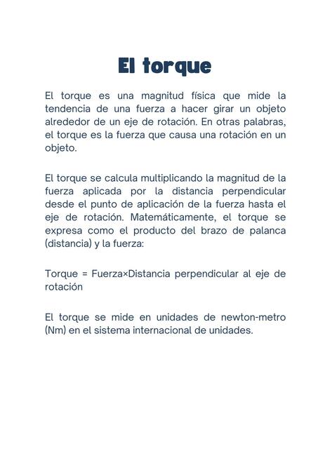 El torque | Ingeniería creativa | uDocz