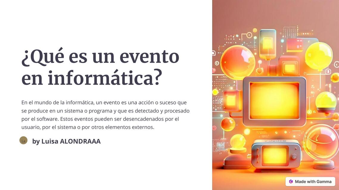 Que es un evento en informática | lulu | uDocz