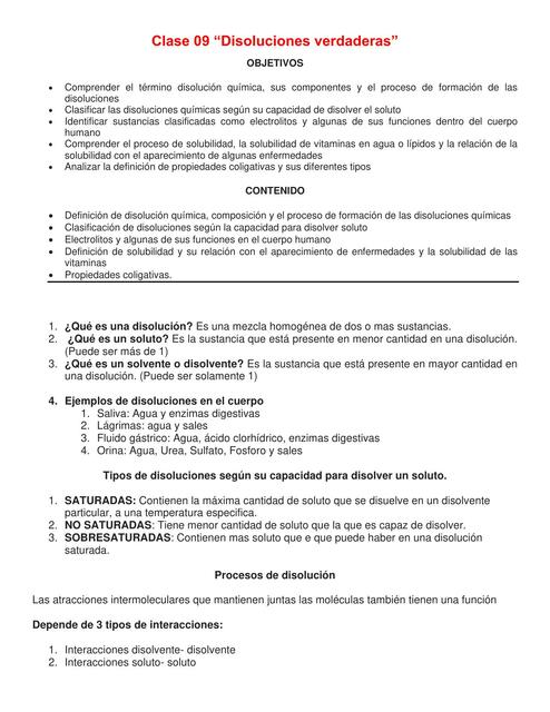 Clase 09 “Disoluciones verdaderas” | Jenniffer Carolina Hernández Meléndez | uDocz