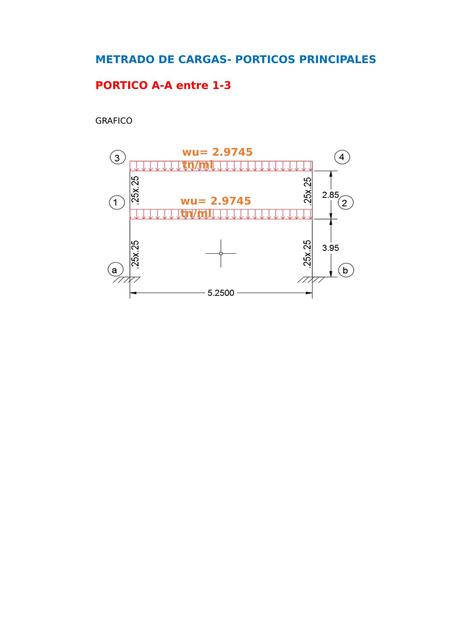 A METRADO DE CARGAS PARA PORTICOS | Williams Yenque carbajal | uDocz