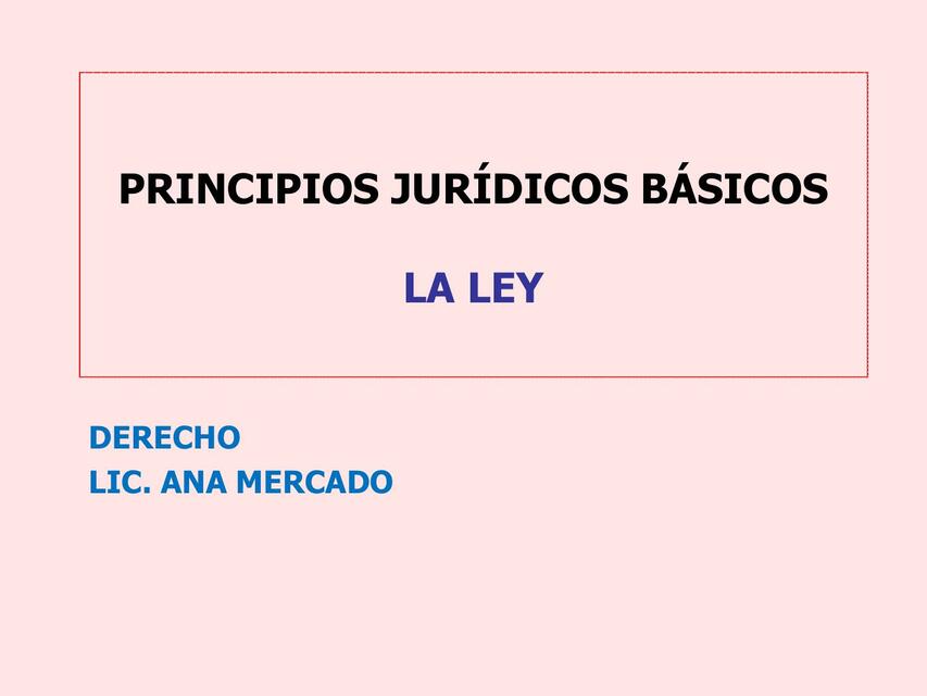 La ley | Ana Gisela Mercado | uDocz