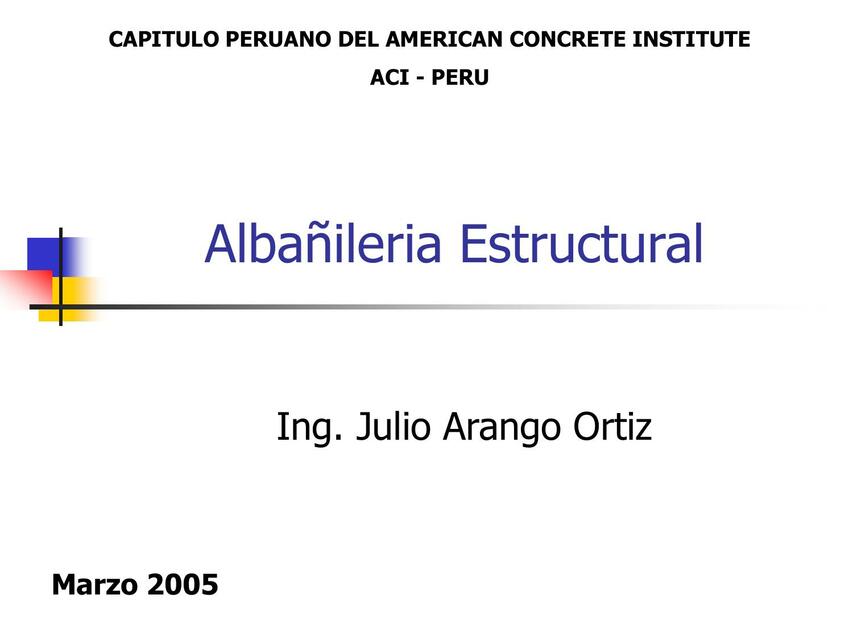 Albañileria Marzo Ing Julio Arango Ortiz | WILBERT HENRY DUEÑAS PEREA ...