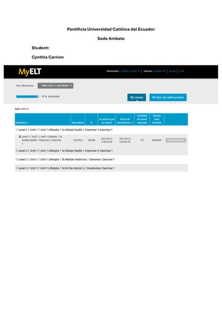 Ingles 3 | CYNTHIA CARRION | uDocz