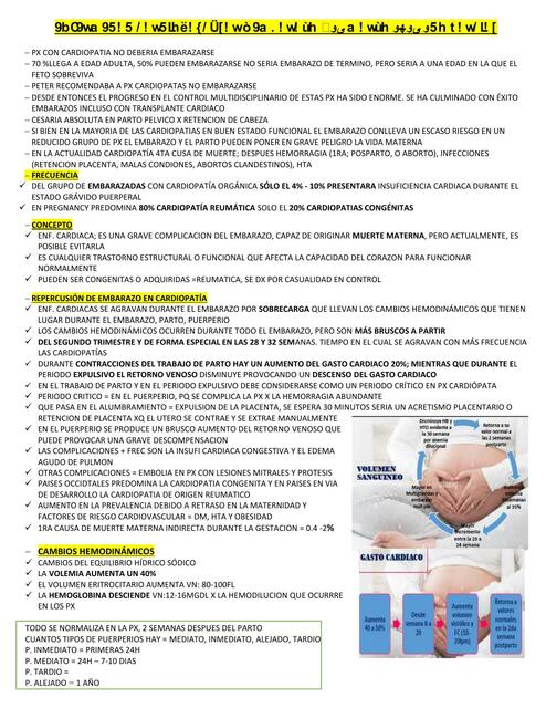 GINECOLOGIA II PARCIAL 2DO CARDIOPATIAS | Laura | uDocz