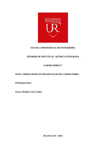 informe Operaciones fundamentales de laboratorio | yadira | uDocz