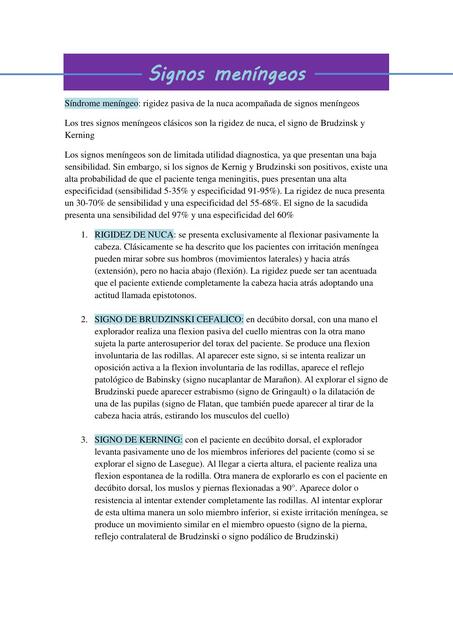 Signos meníngeos 1 | Agustina | uDocz