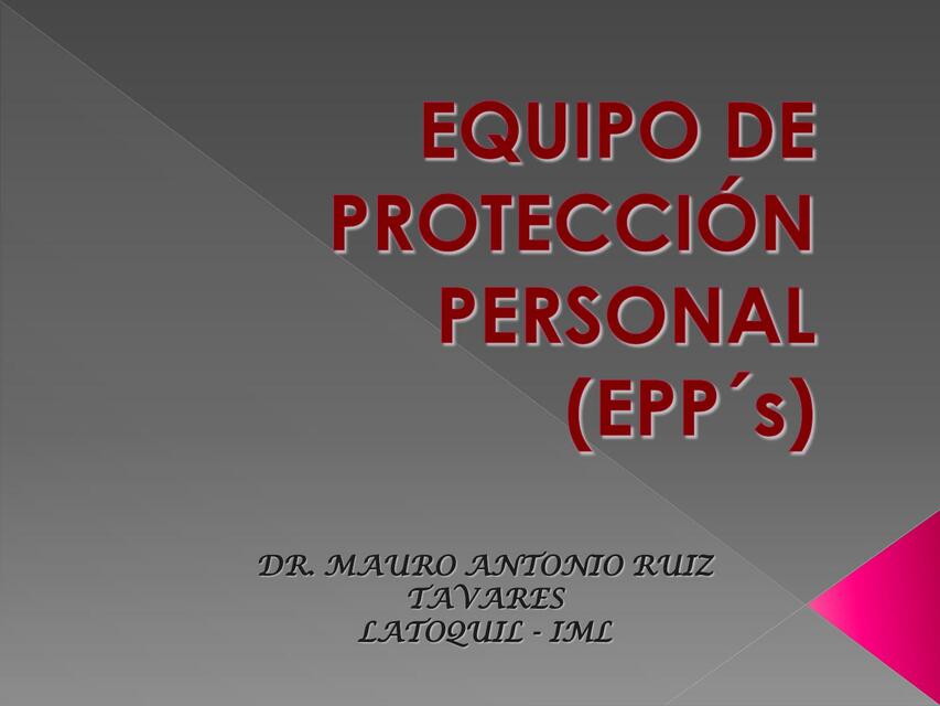 Uso adecuado del Equipo de Protección Personal (EPP) | samsstudy | uDocz