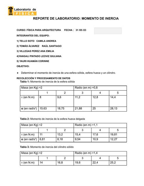 REPORTE LAB FISIARQ S11 MI | Ana Villegas | uDocz