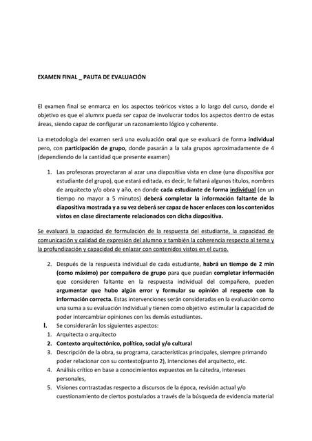 HT I EXAMEN Pauta | Ana Villegas | uDocz