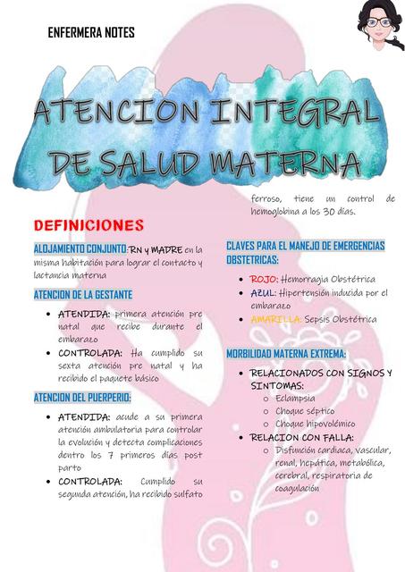 ATENCION SALUD MATERNA | ENFERMERA NOTES | uDocz