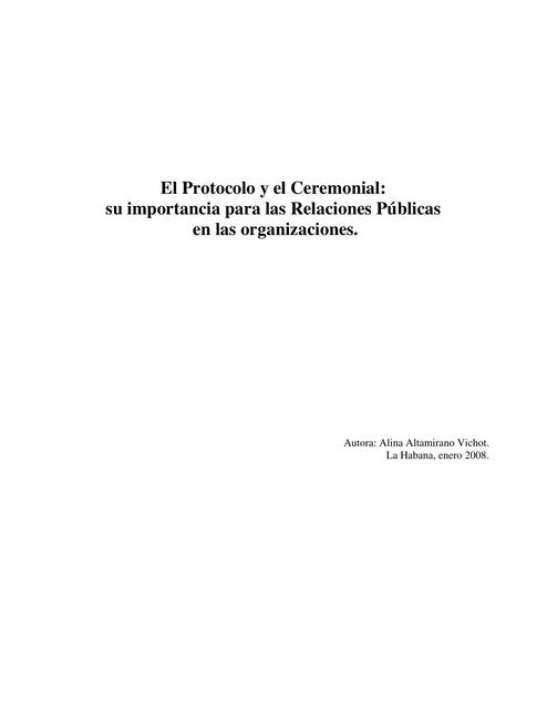 El Protocolo y el Ceremonial: su importancia para las Relaciones ...