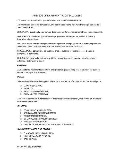 Alimentacion saludable | Gian Vicente | uDocz