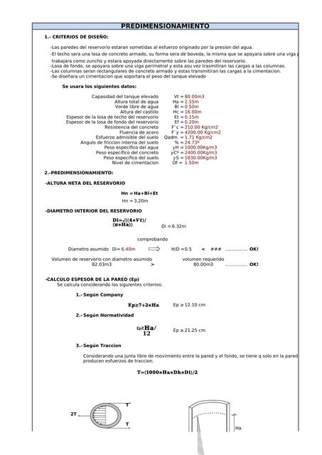 Diseño estructural de tanque elevado | Plantillas de Excel de Ingeniería civil | uDocz