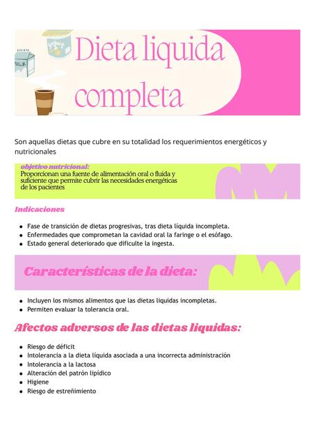 DIETA LIQUIDA COMPLETA | uDocz