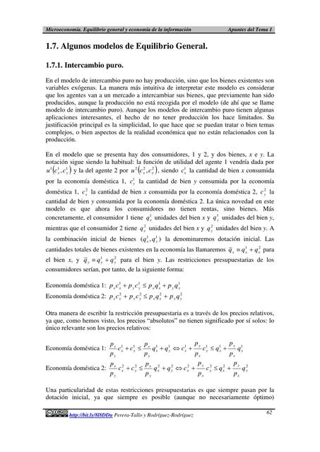 Algunos modelos de Equilibrio General | Yarin | uDocz