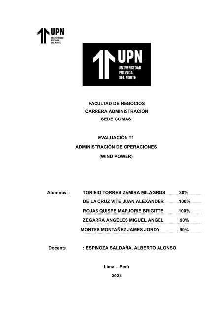 Evaluación T1 Informe | Zamira | uDocz