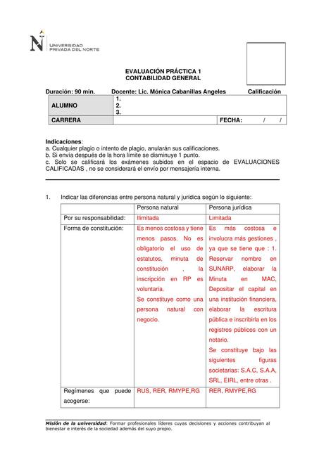 Solucionario Evaluación Práctica T1 | Gabo | uDocz