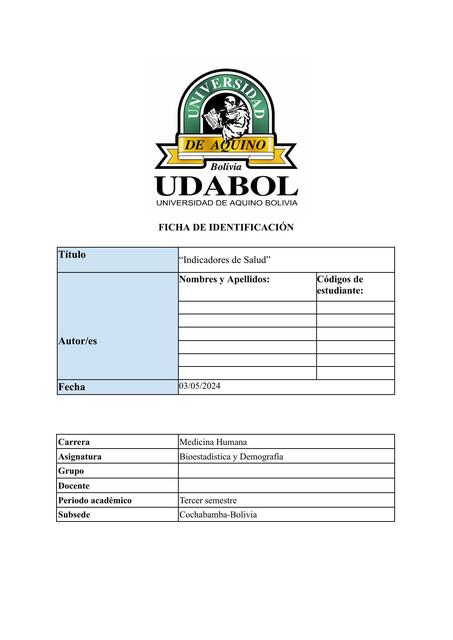 Indicadores de Salud | Sam | uDocz