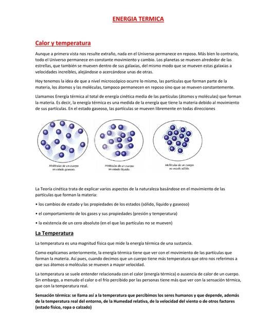 Diagrama De Energia Termica De Particulas TP 2 ENERGIA TERMICA