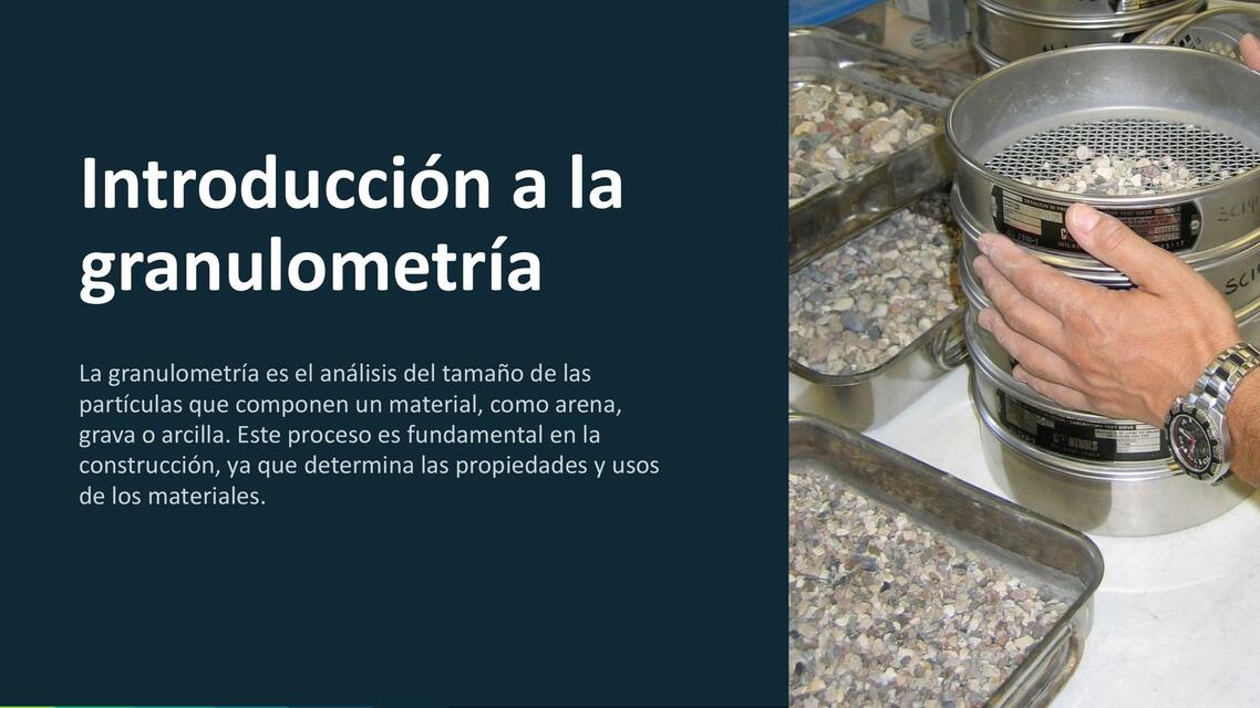 Introduccion a la granulometria | Ingeniería creativa | uDocz