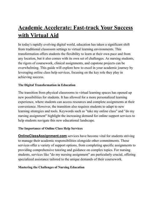Academic Accelerate Fast track Your Success | lily smith | uDocz