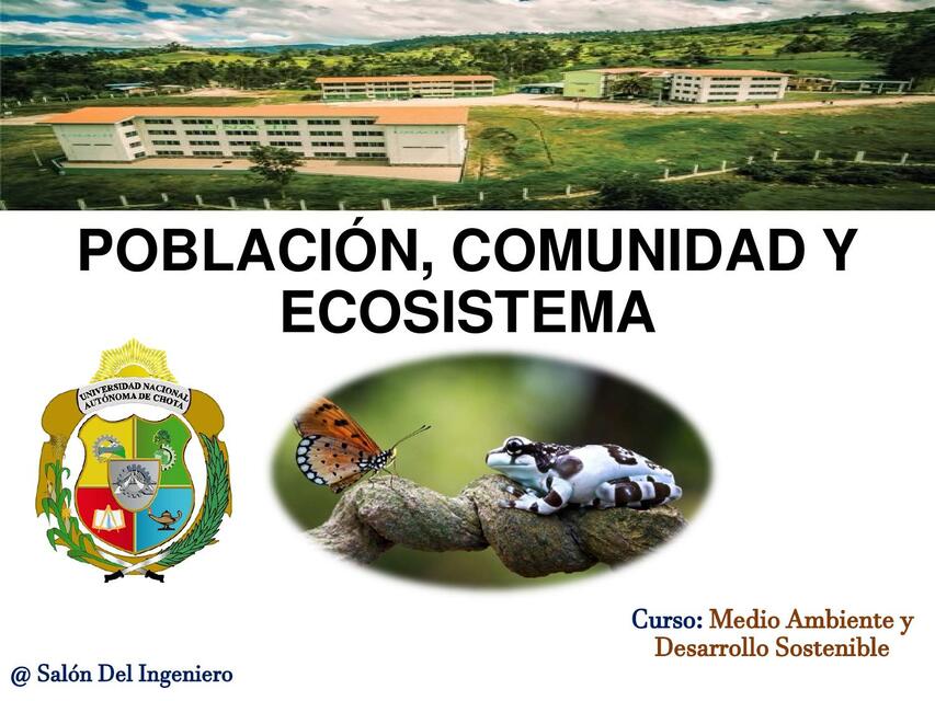 Población comunidad y ecosistema | Salón Del Ingeniero | uDocz