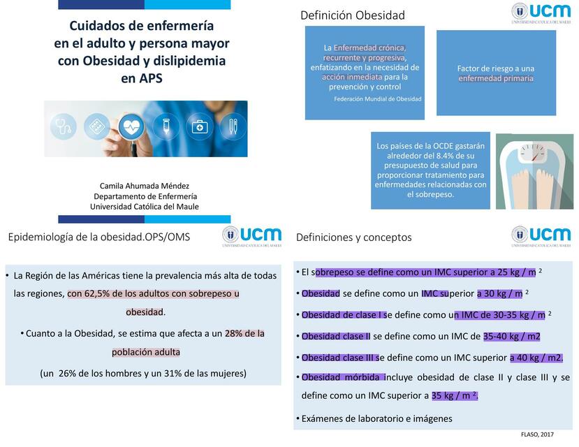 Cuidados de enfermería en el adulto y persona mayor con Obesidad y ...