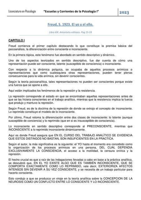 El yo y el ello de Freud. | allan | uDocz