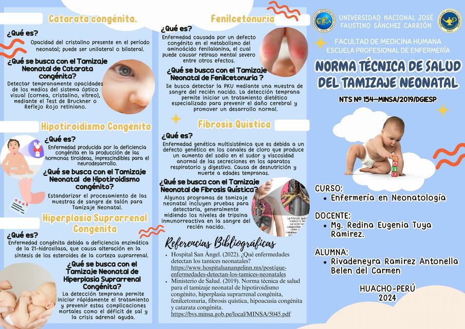 Tríptico de Tamizaje Neonatal | Antonella Rivadeneyra Ramirez | uDocz